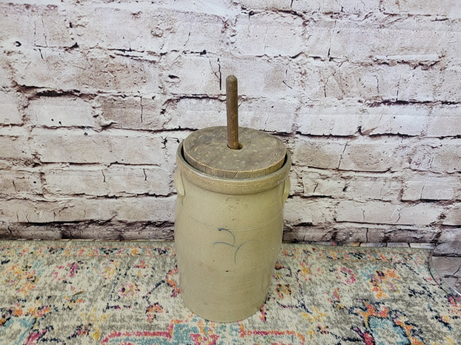Antique 6 Gallon Butter Churn Red Wing Bee Sting Salt Glazed - Etsy