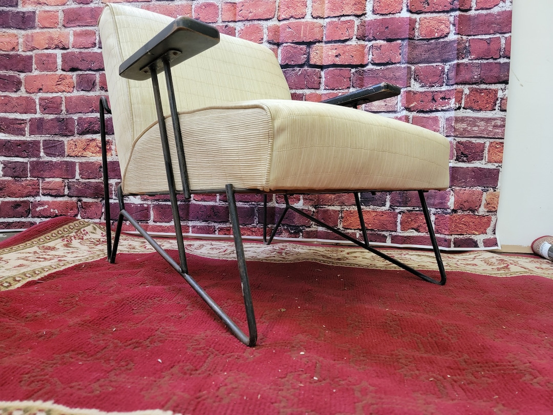 Vintage Wrought Iron Chair by Dan Johnson for Pacific Iron, USA, MCM ...