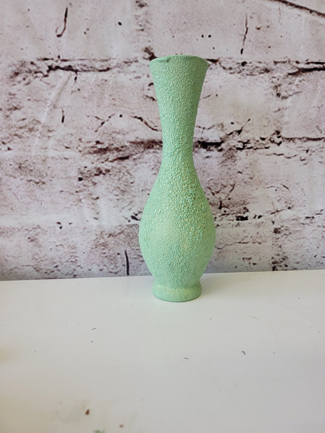 Vintage Ceramic Popcorn Bud Vase, Pastel Green, MCM - Etsy