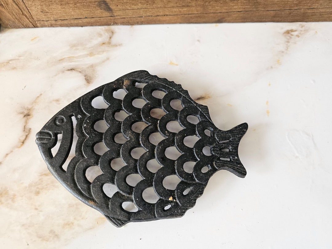 Vintage Cast Iron Fish Trivet Made in Japan, - Etsy