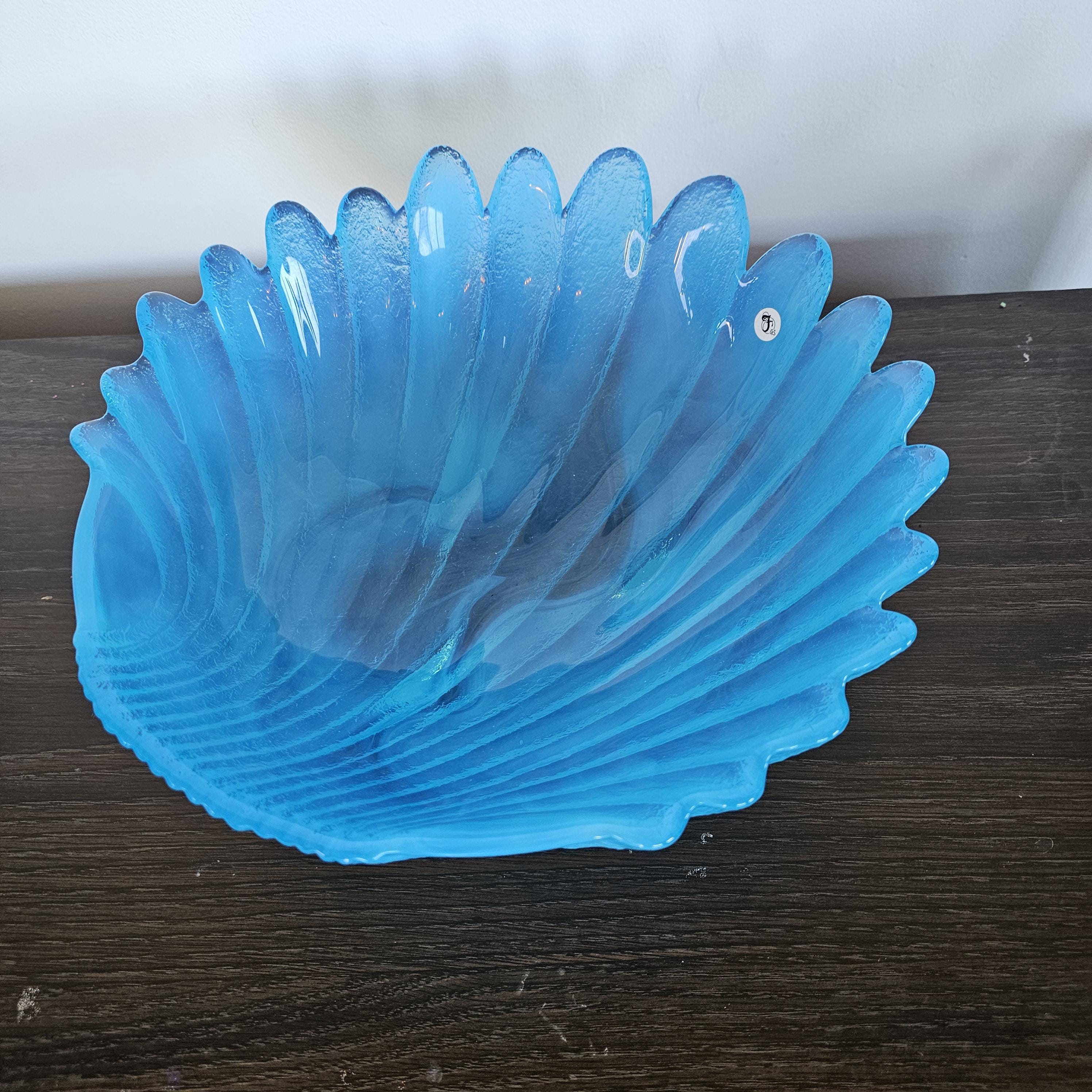 Vintage Large Fenton Shell Glass Serving Bowl 12”x 12” Amazing Piece - Etsy