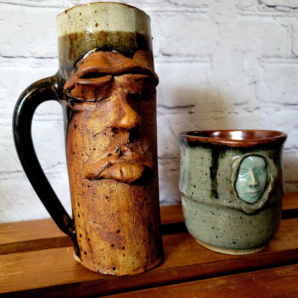 Pottery Face Mug - Etsy