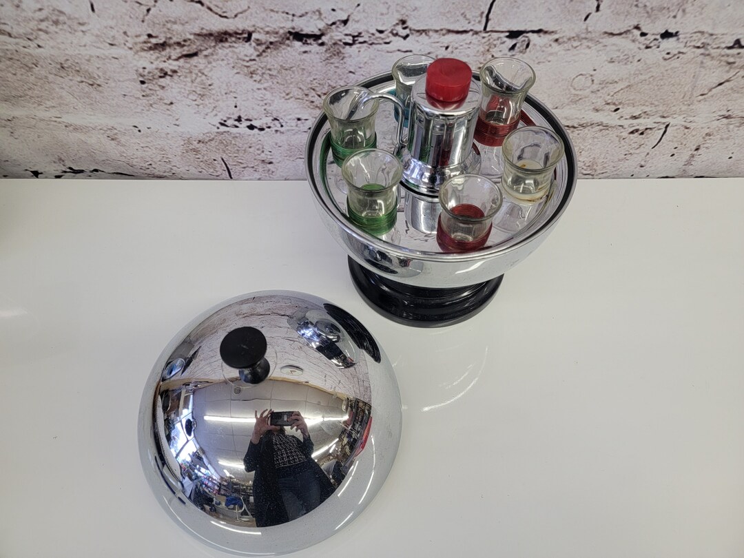 Mid-century Modern UFO Chrome Sphere Bar Set, 6 Pieces - Etsy