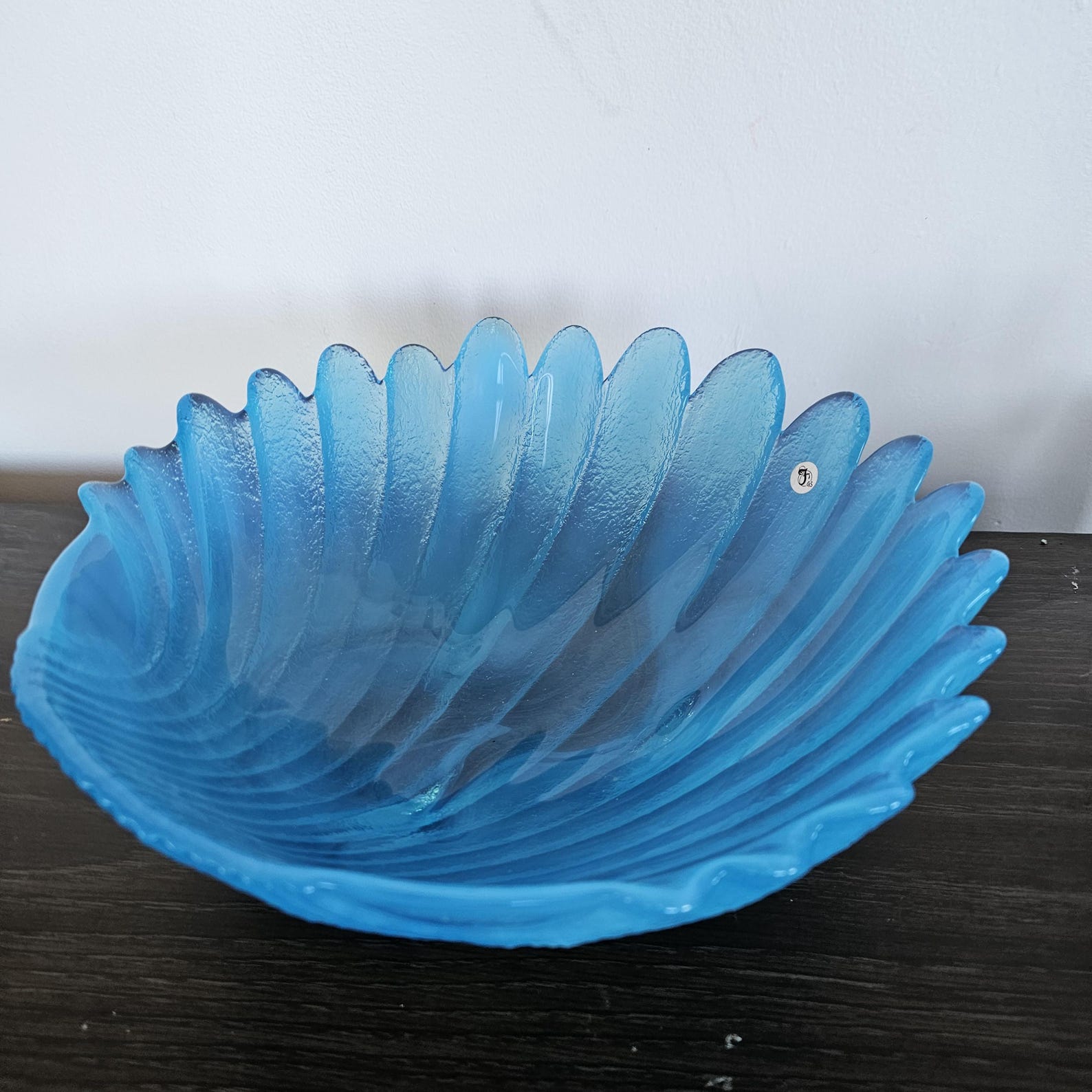 Vintage Large Fenton Shell Glass Serving Bowl 12”x 12” Amazing Piece - Etsy