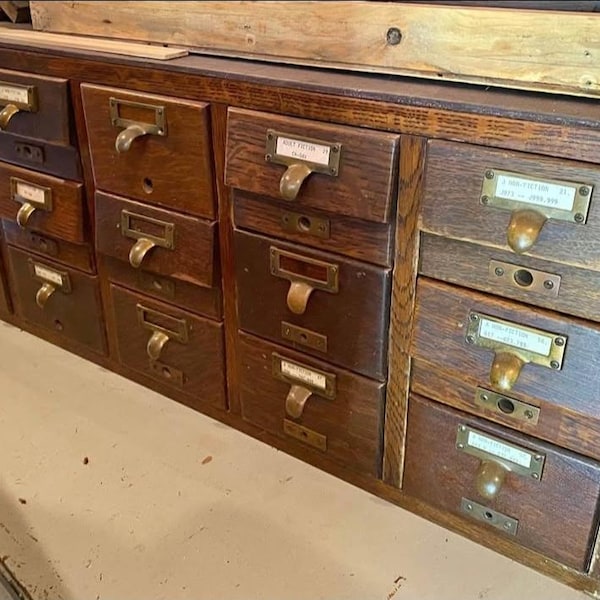 Library Card Catalog Cabinet - Etsy