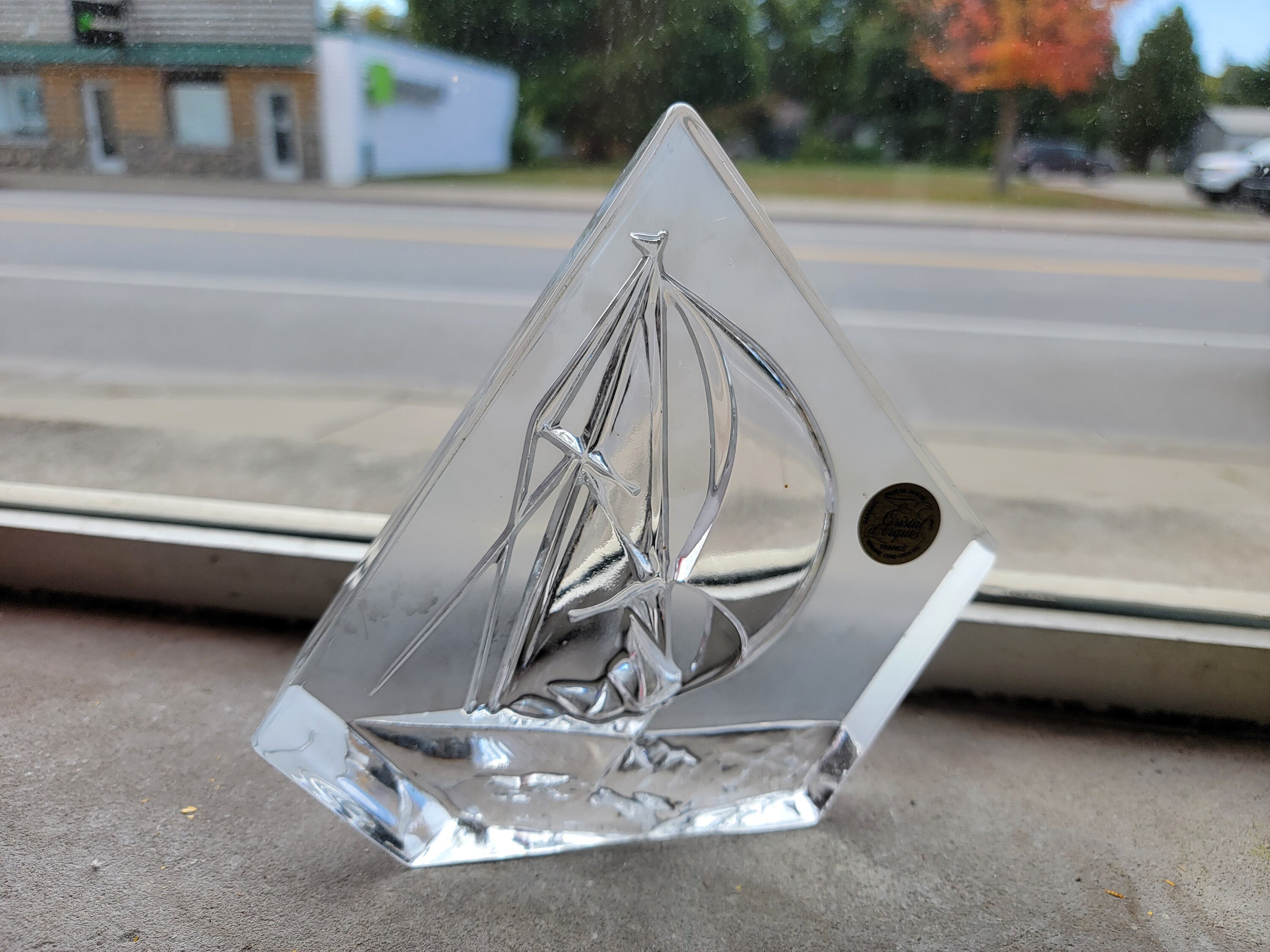 Cristal D'arques French Lead Crystal Sailboat Ship - Etsy