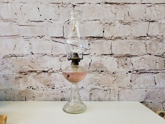 Antique DABS Glass Oil Lamp - Etsy