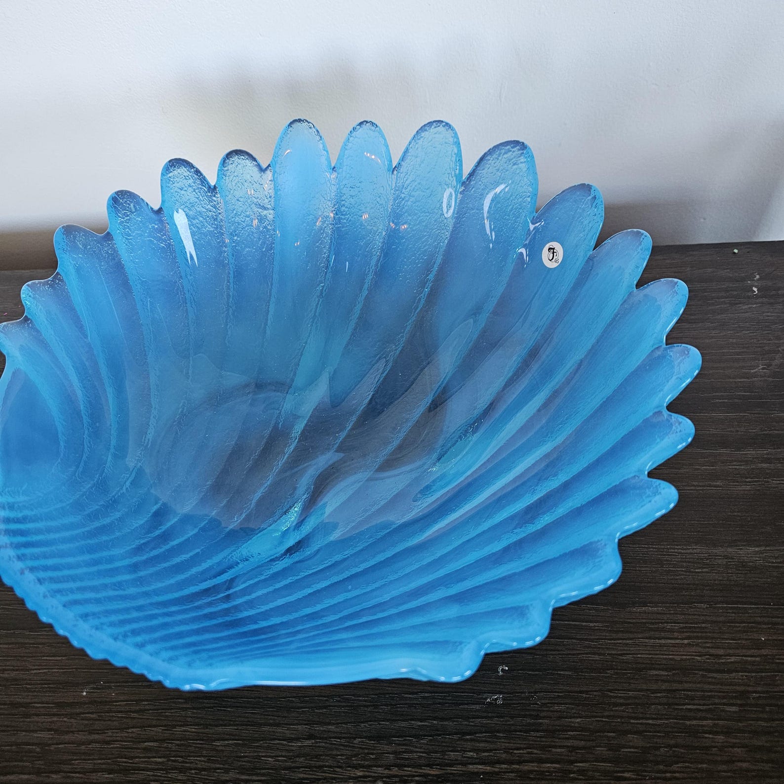 Vintage Large Fenton Shell Glass Serving Bowl 12”x 12” Amazing Piece - Etsy