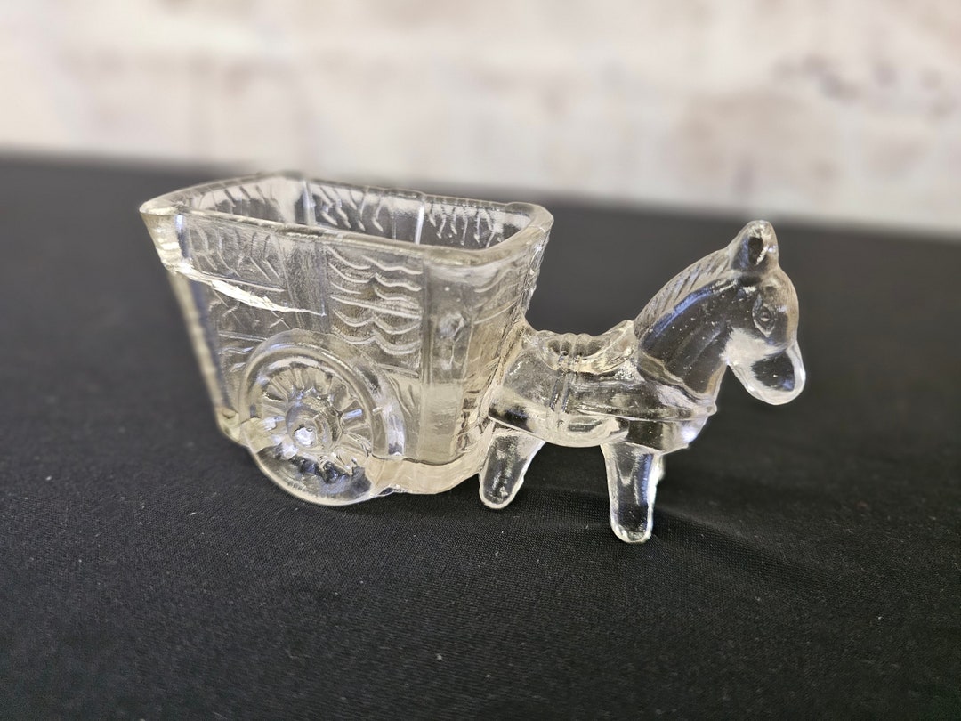 K.R. Haley EAPG Clear Press Glass Open Salt Cellar Dip Mule or - Etsy