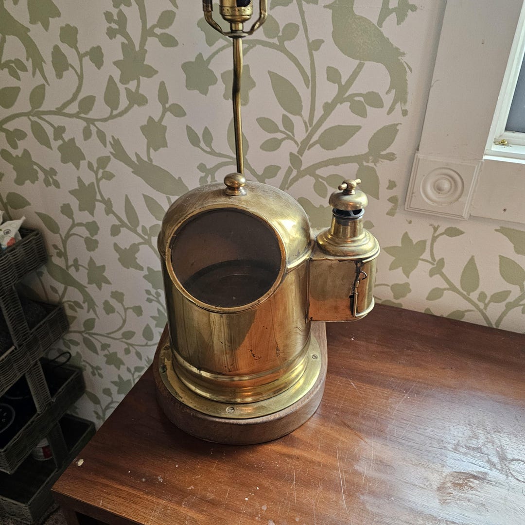 19th Century Brass Yacht Binnacle – Antique Ship Compass Housing (no ...