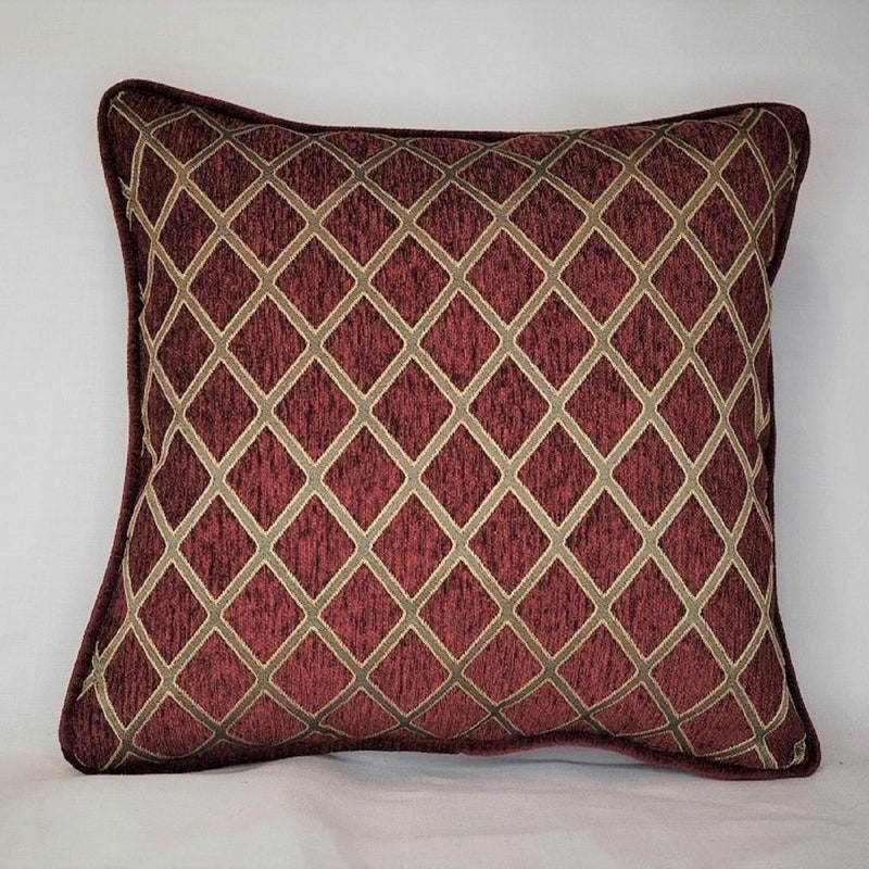 Red and Gold Pillow - Etsy