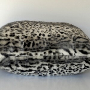 Black White Brown Beige Leopard Faux Fur Animal Skin Throw Pillow ...