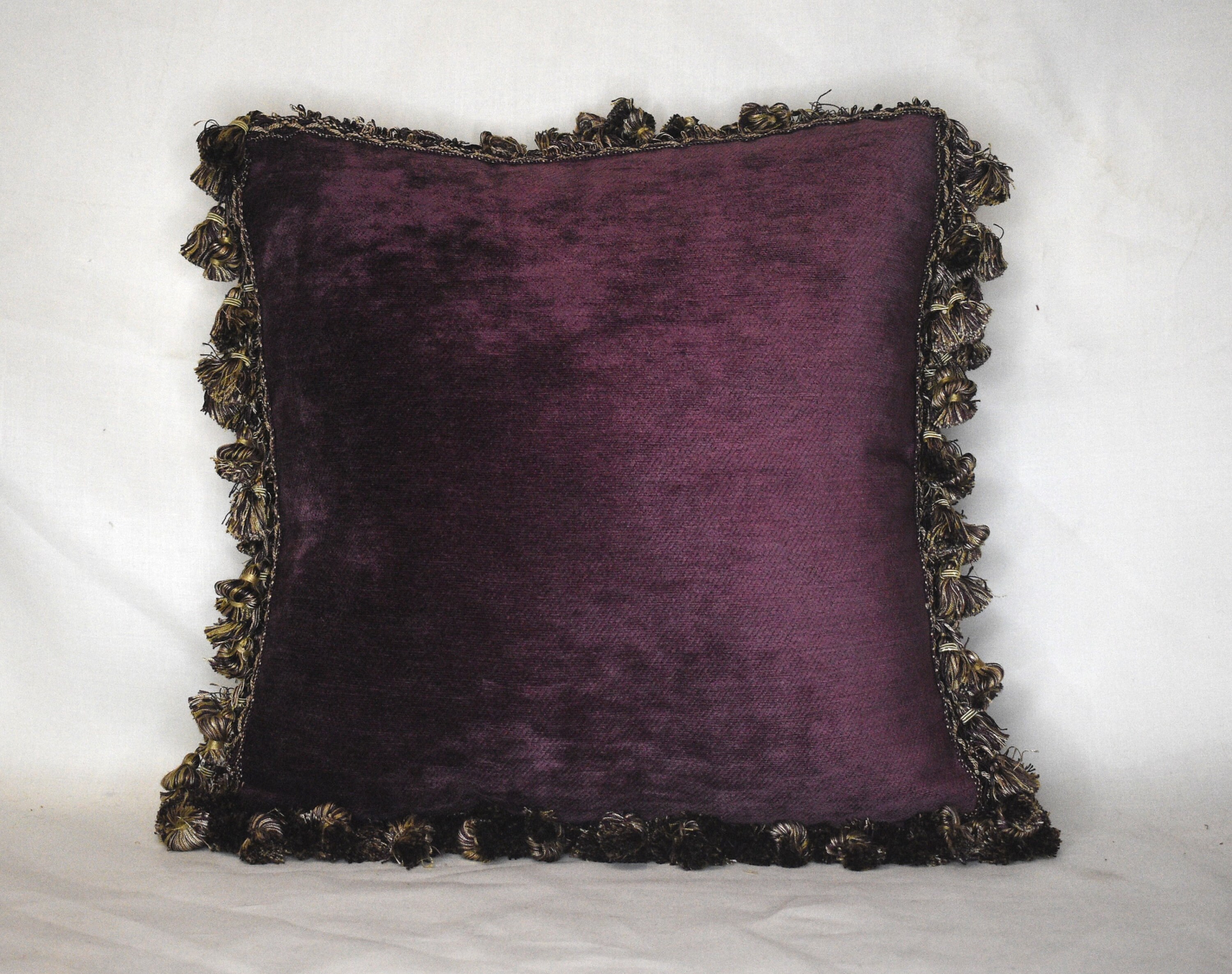 Plum Purple Decorative Throw Pillow With Purple and Gold - Etsy