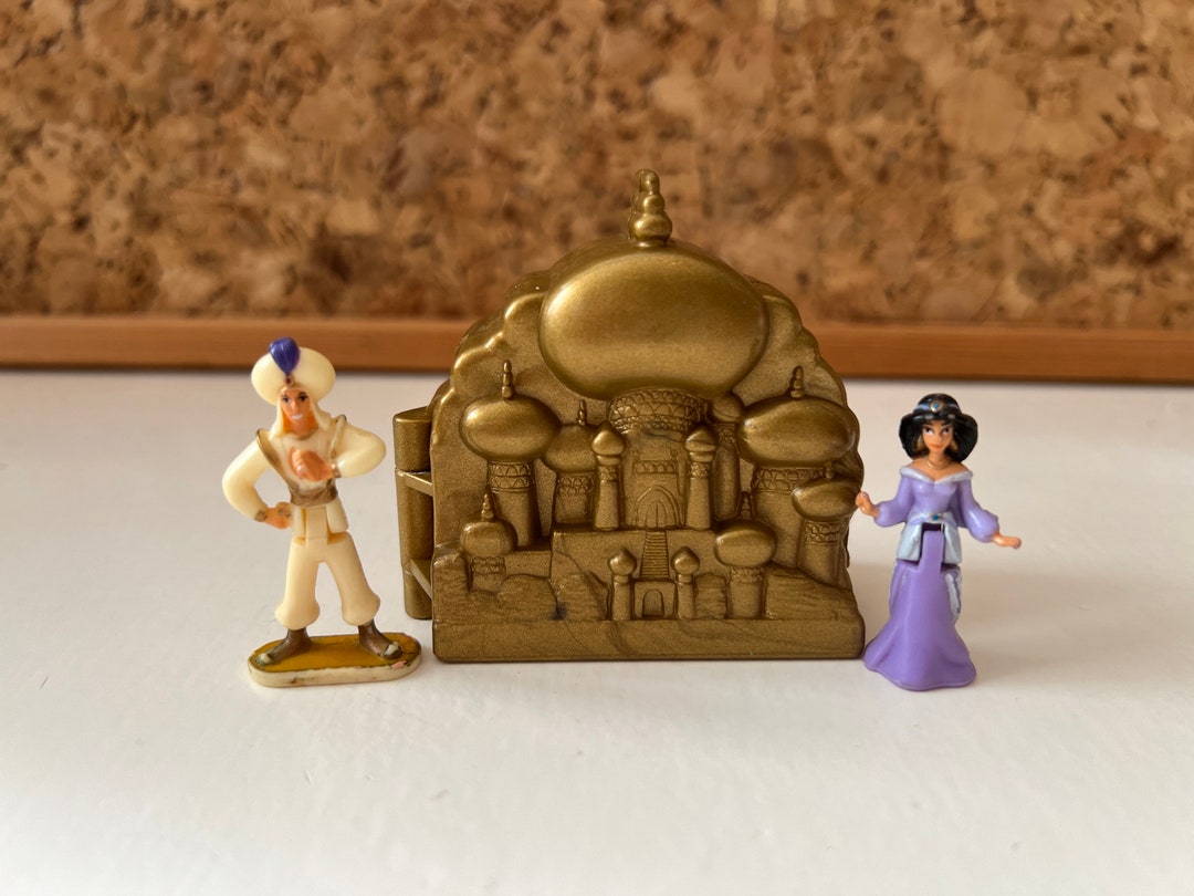Polly Pocket Disney Aladdin Locket | Prince Ali and Jasmin | Miniature ...