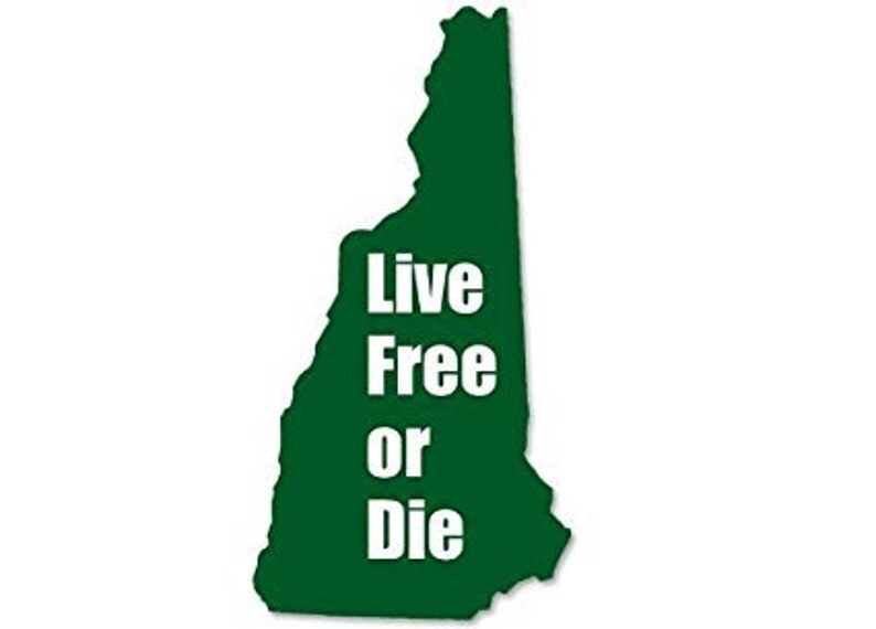 Live Free or Die New Hampshire Shaped Sticker | Etsy