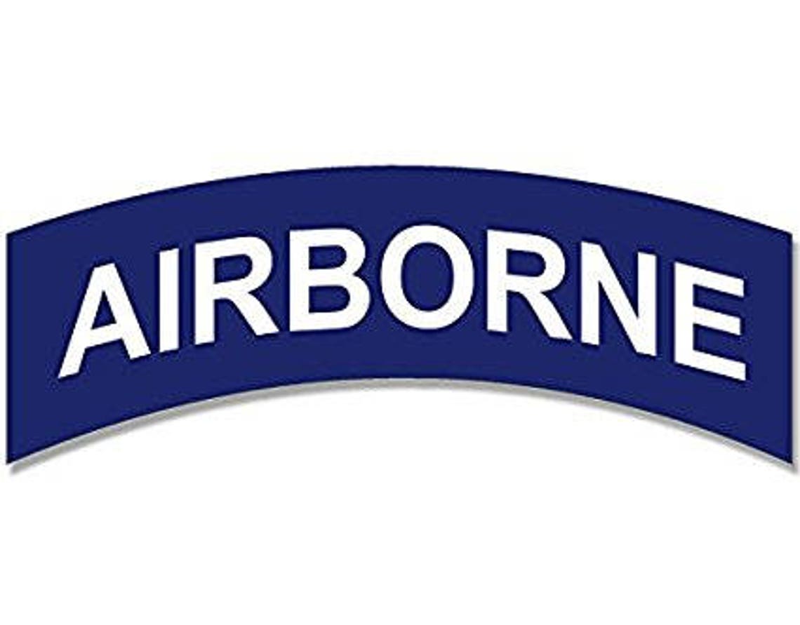 Blue AIRBORNE Tab Shaped Sticker army military | Etsy