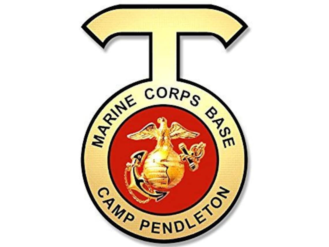 Camp Pendleton Seal Shaped Sticker Usmc Decal Marines | Etsy