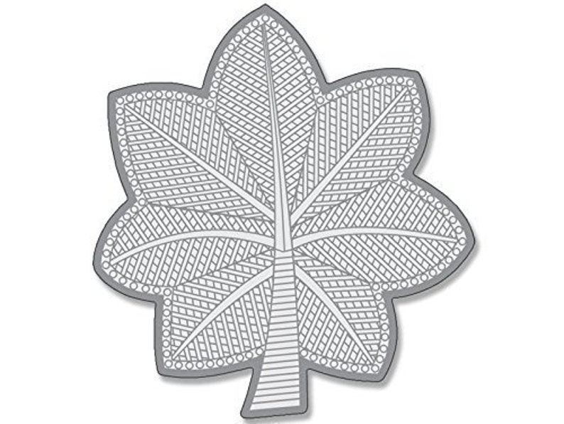 Military Rank Lieutenant Colonel Silver Leaf Shaped Insignia | Etsy