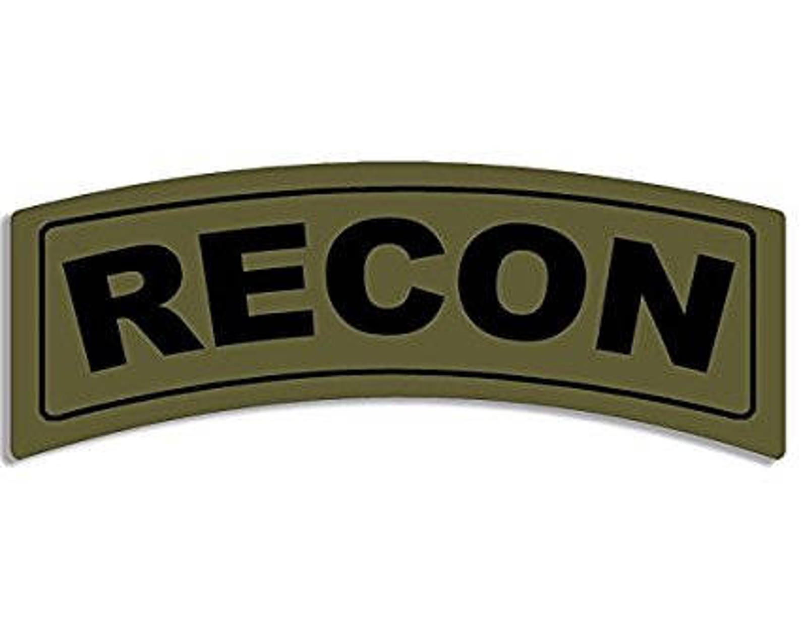 Green RECON Tab Shaped Sticker army military | Etsy