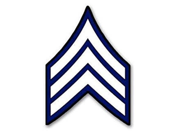 POLICE Rank SERGEANT Chevron Shaped Sticker | Etsy