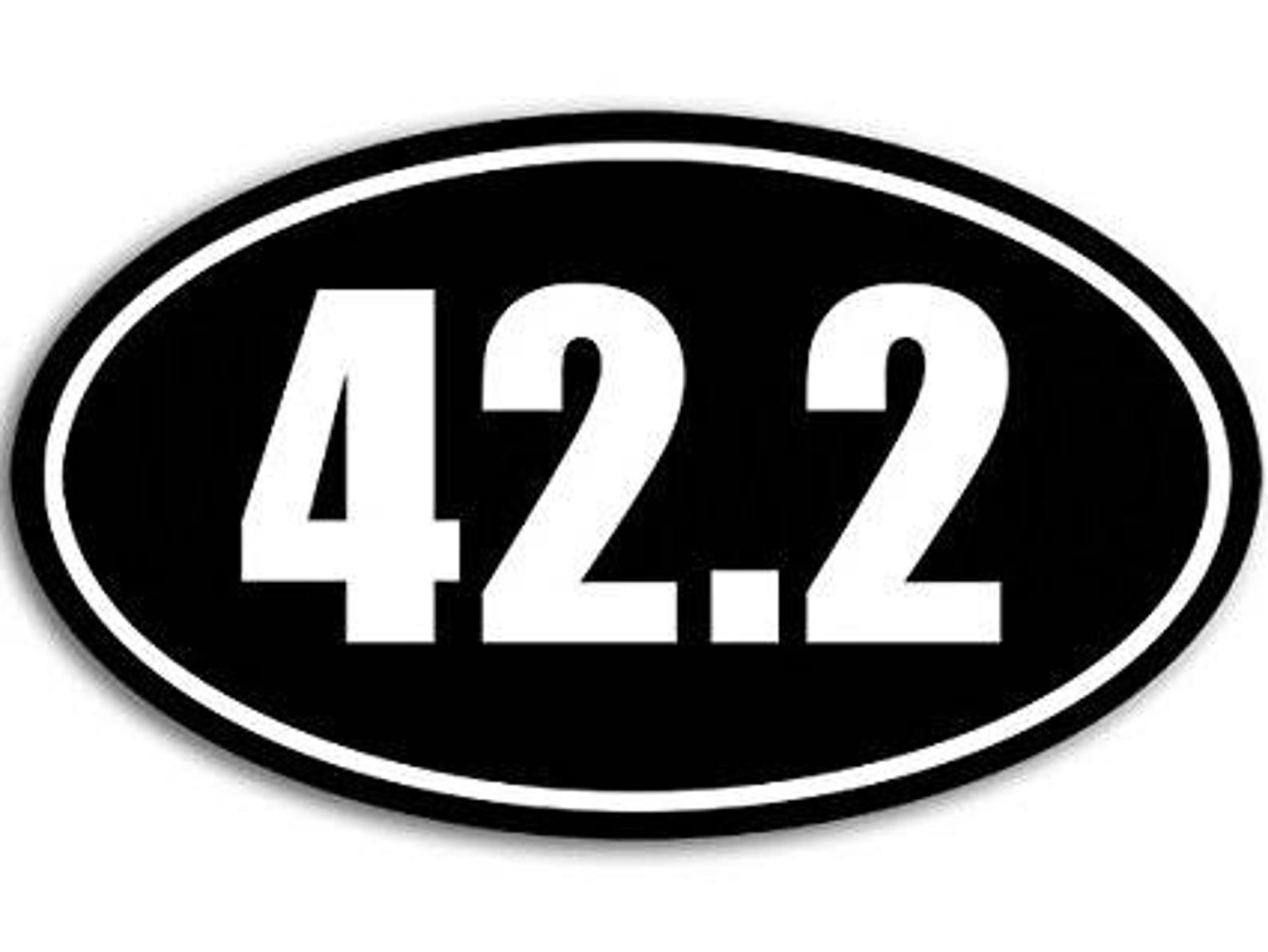 OVAL 42.2 Sticker marathon kilometers decal | Etsy