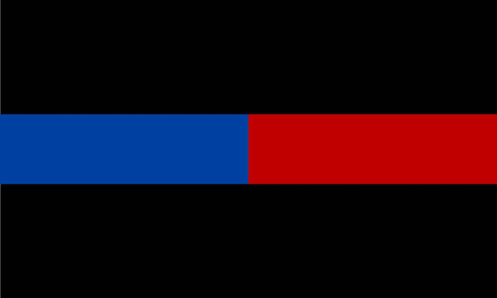 Línea azul delgada medio azul mitad línea roja exterior | Etsy