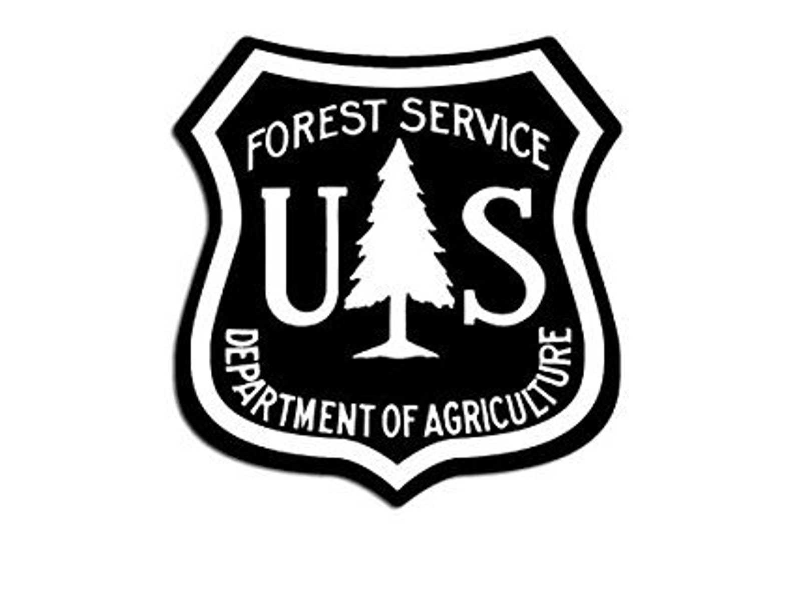 BLACK US Forest Service Shield Logo Sticker forestry logo | Etsy