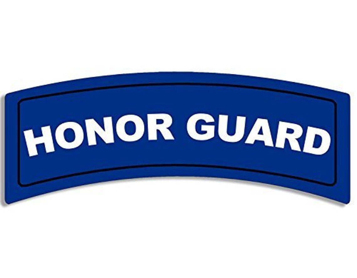 Blue/White Honor Guard Tab Shaped Sticker Army Military | Etsy