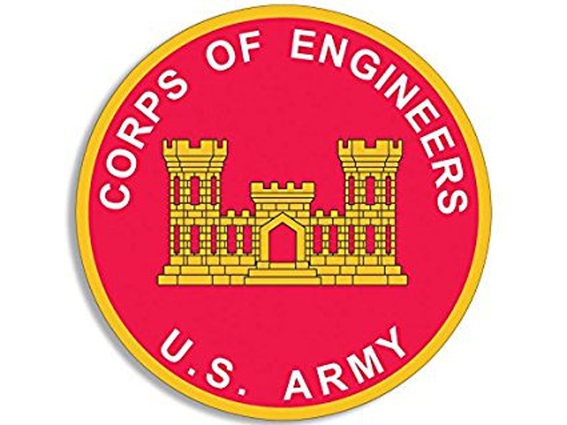 ROUND Army Corps of Engineers Seal Sticker castle logo us | Etsy ROUND Army Corps of Engineers Seal Sticker castle logo us | Etsy