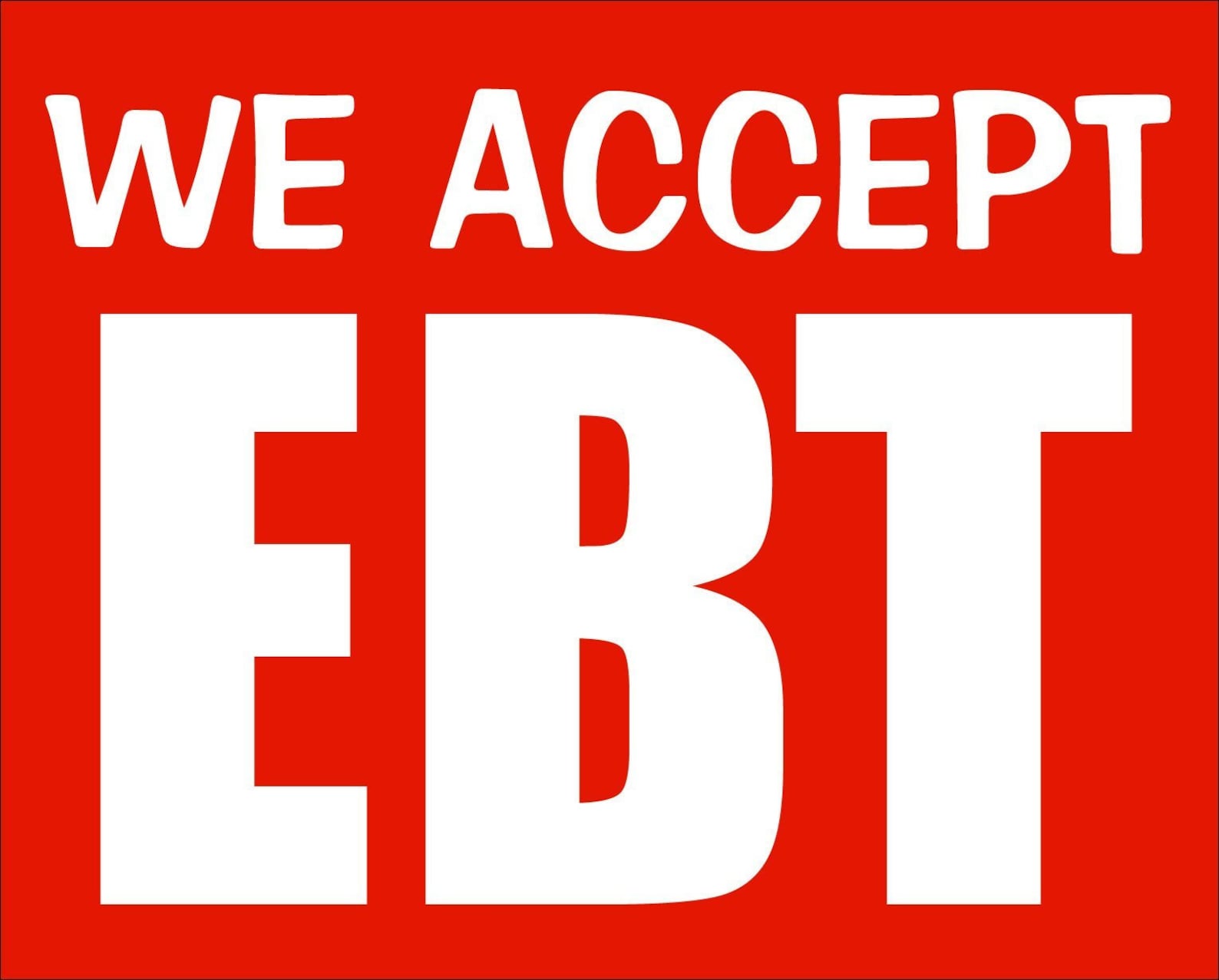 We Accept Ebt Sticker Business Window Decal Electronic | Etsy