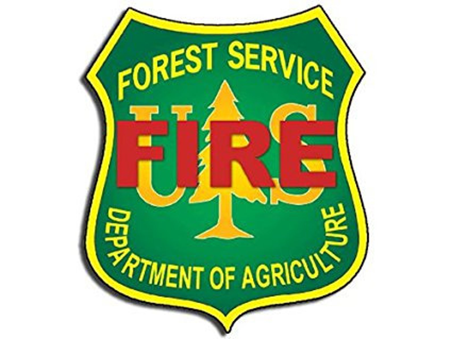 FIRE Forest Service Shield Shaped Sticker forestry logo | Etsy