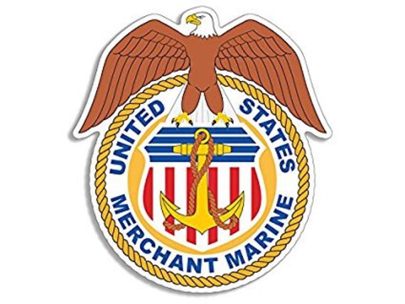 United States Merchant Marines w Eagle Shaped Logo Sticker | Etsy