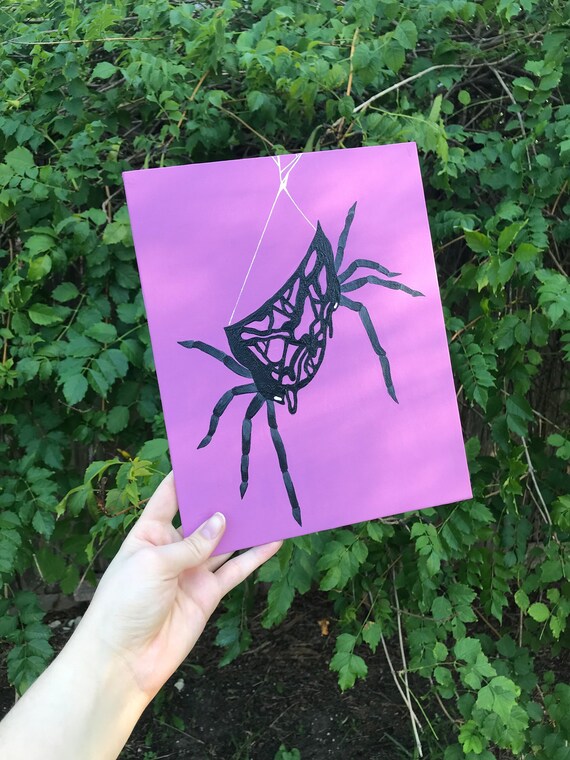 Spider Spider Painting Splitting Spider Spiders Spiderweb - Etsy