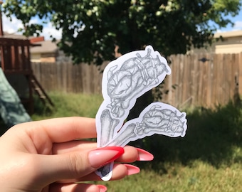 Wash Your Hands Skeleton Hands Sticker - Etsy