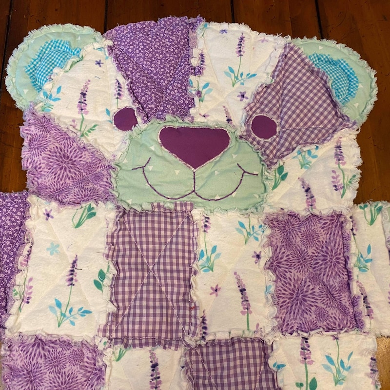 Teddy Bear Rag Quilt - Etsy