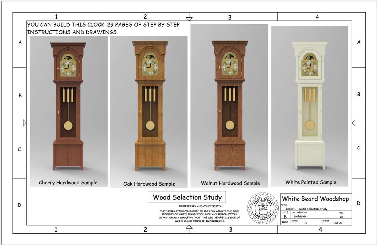 Benjamin Hightop Grandfather Clock Plan - Etsy