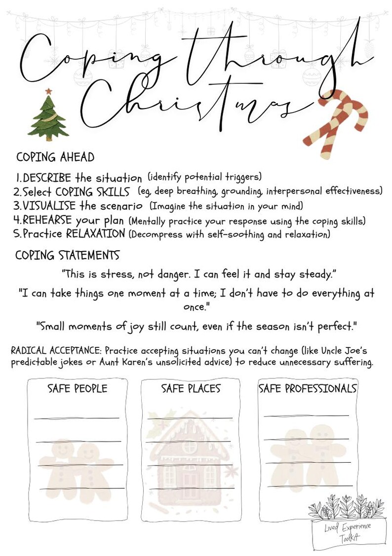 Coping Through Christmas DBT Worksheet - Etsy Canada