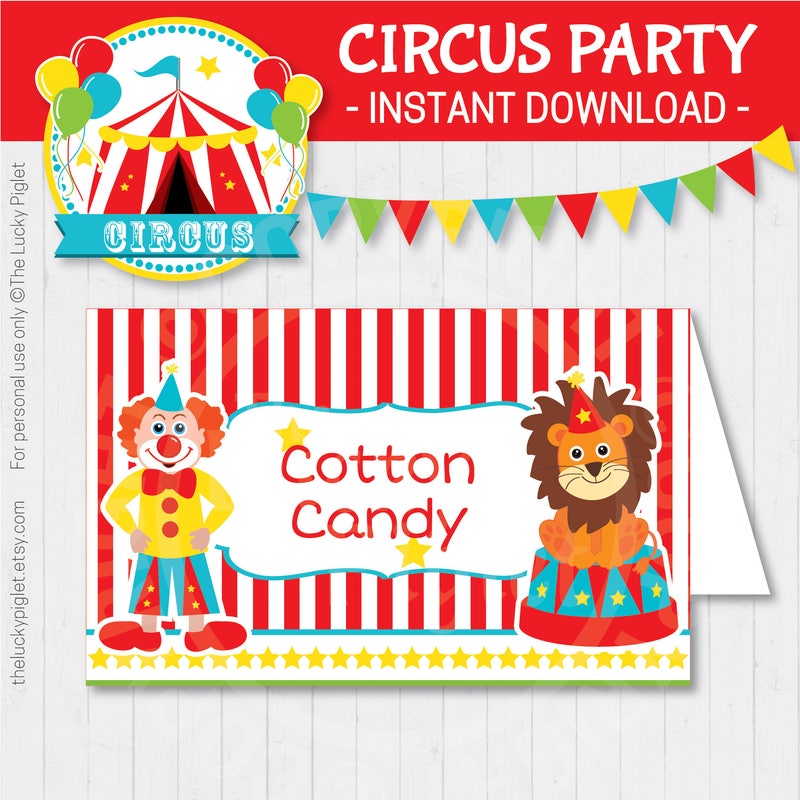 Carnival Food Labels - Etsy