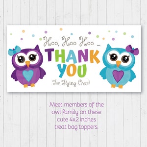 Owl Treat Bags Toppers Printable Owl Treat Bags Toppers Owl - Etsy
