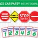 RACE CAR Party SIGNS, Race Car Printable Sign Package, Race Car Party ...
