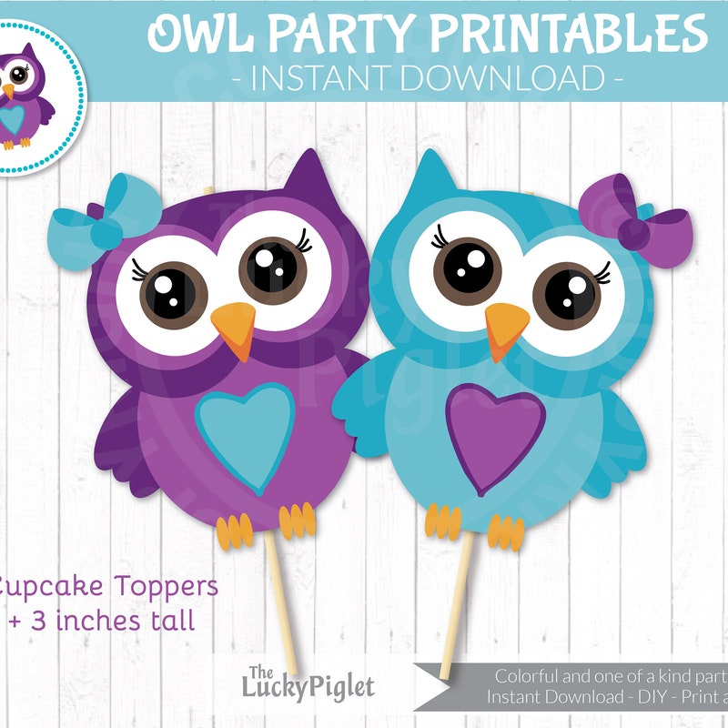 Owl Cupcake Toppers - Etsy