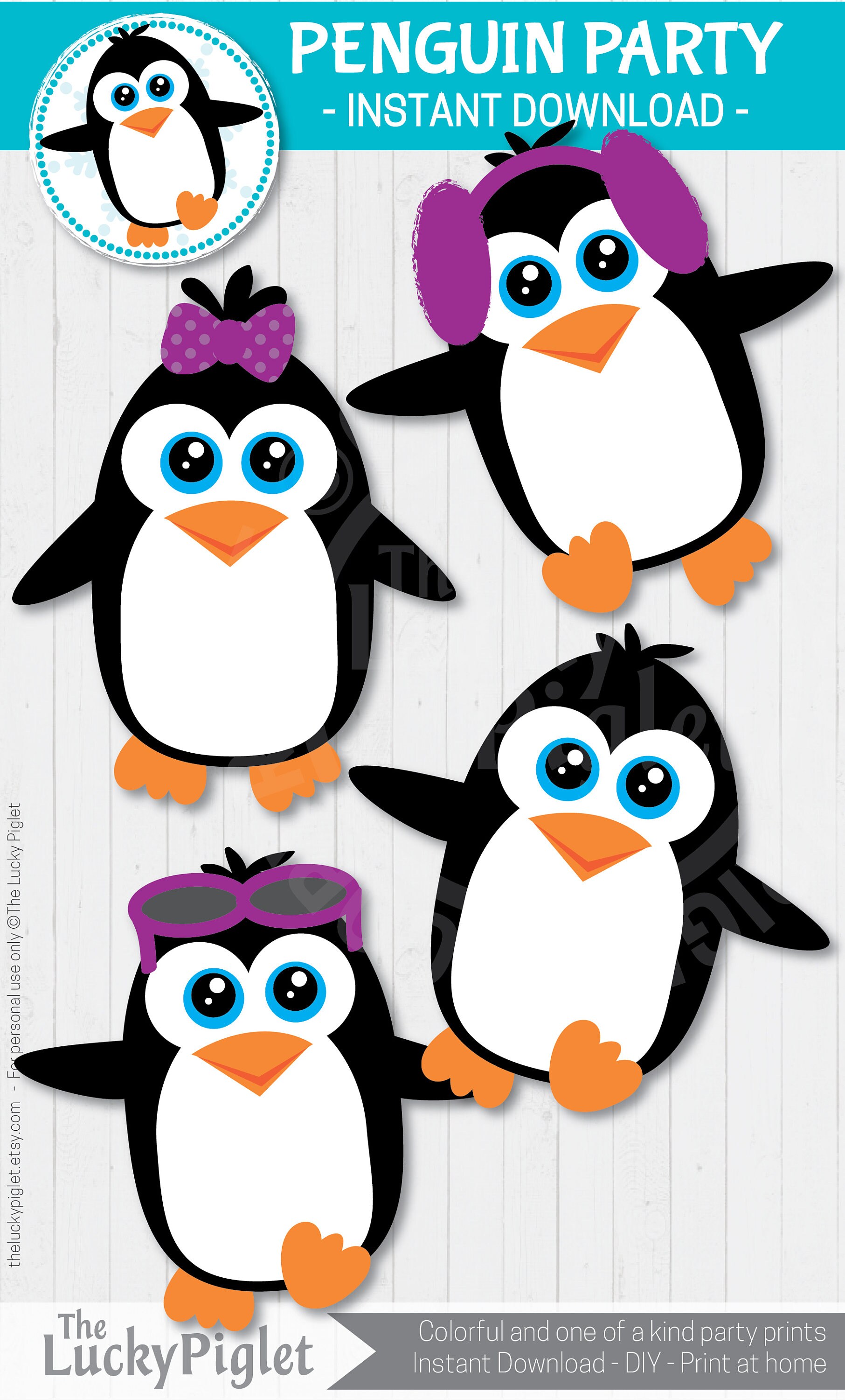 PENGUIN PARTY DECORATION Penguin Party Centerpieces Penguin - Etsy Norway