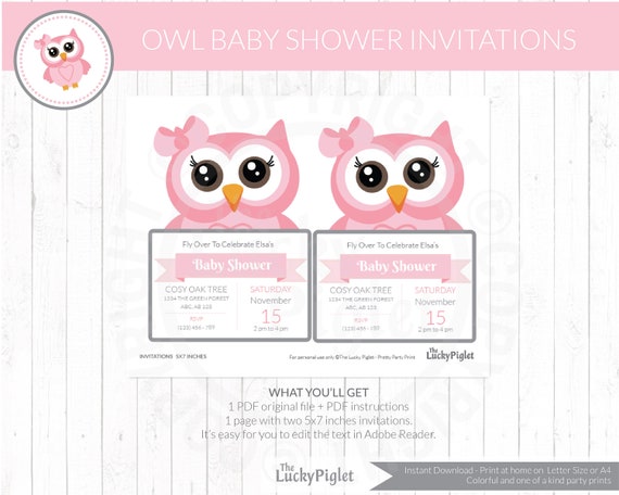Printable Owl Template For Baby Shower