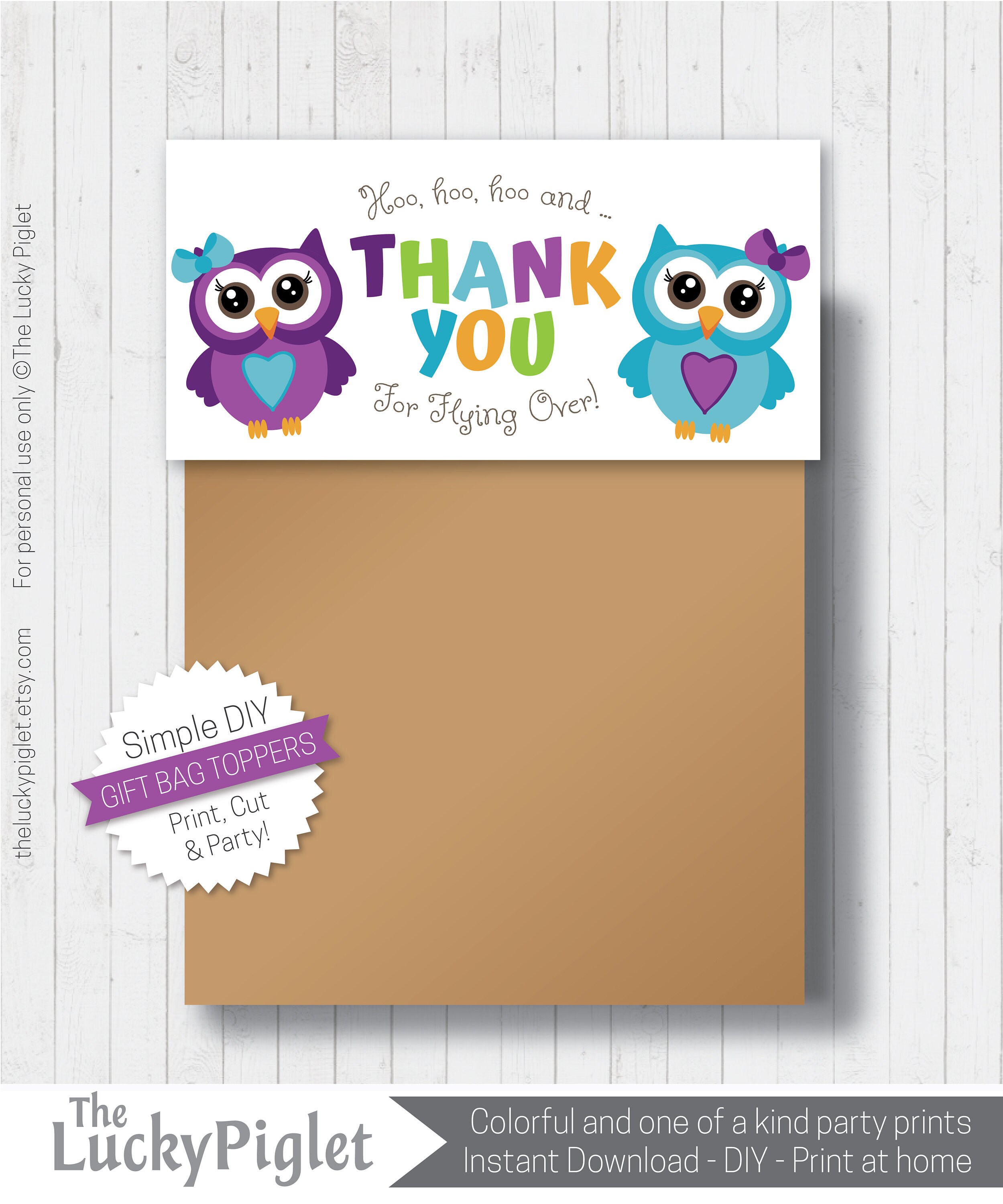 Owl Treat Bags Toppers Printable Owl Treat Bags Toppers Owl - Etsy