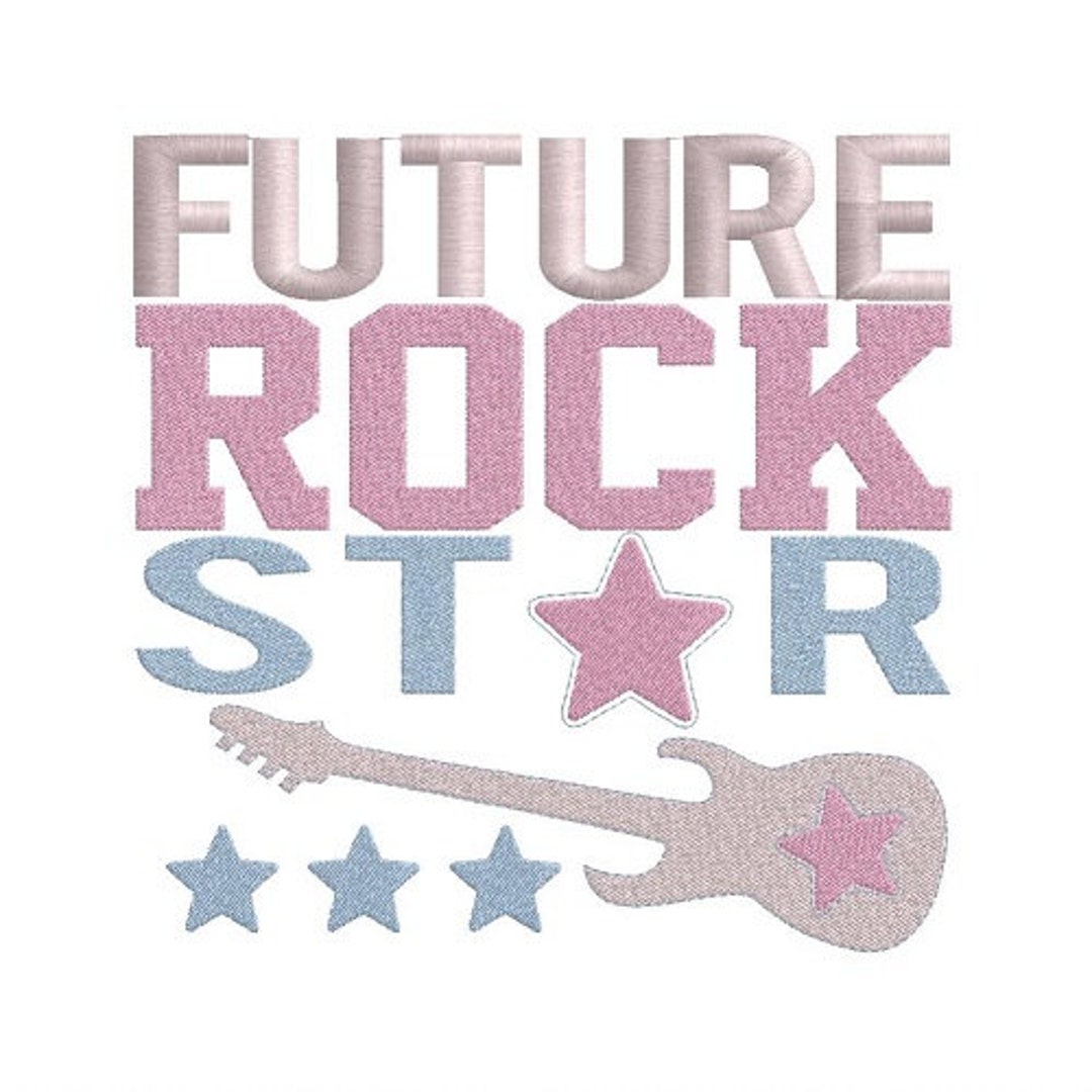 Future Rock Star Machine Embroidery Design - Etsy
