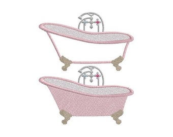 Bath Tub Applique Machine Embroidery Design - Etsy
