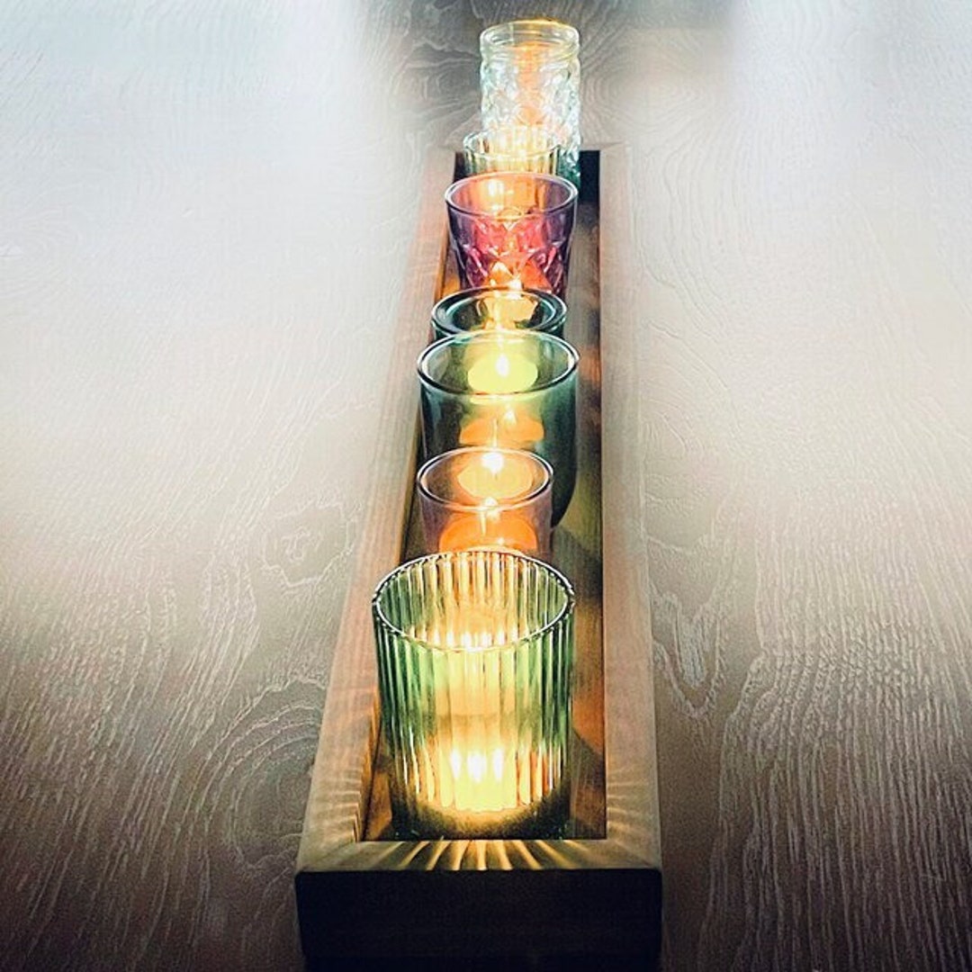 Long Centerpiece Tray With Mitered Corners, Wedding Table Centerpiece ...