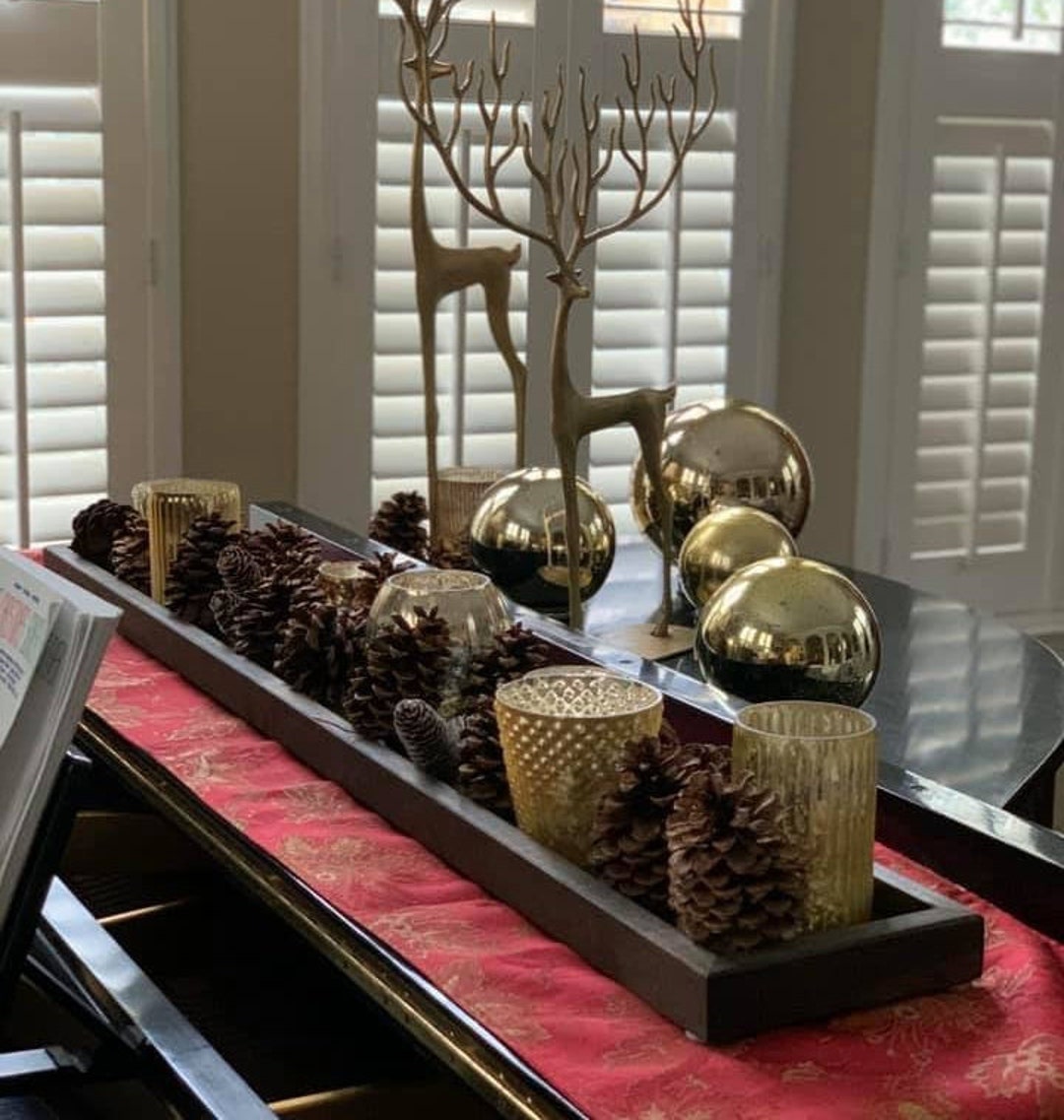 Pine Centerpiece Tray/centerpiece Decor/holiday Centerpiece Tray/table ...