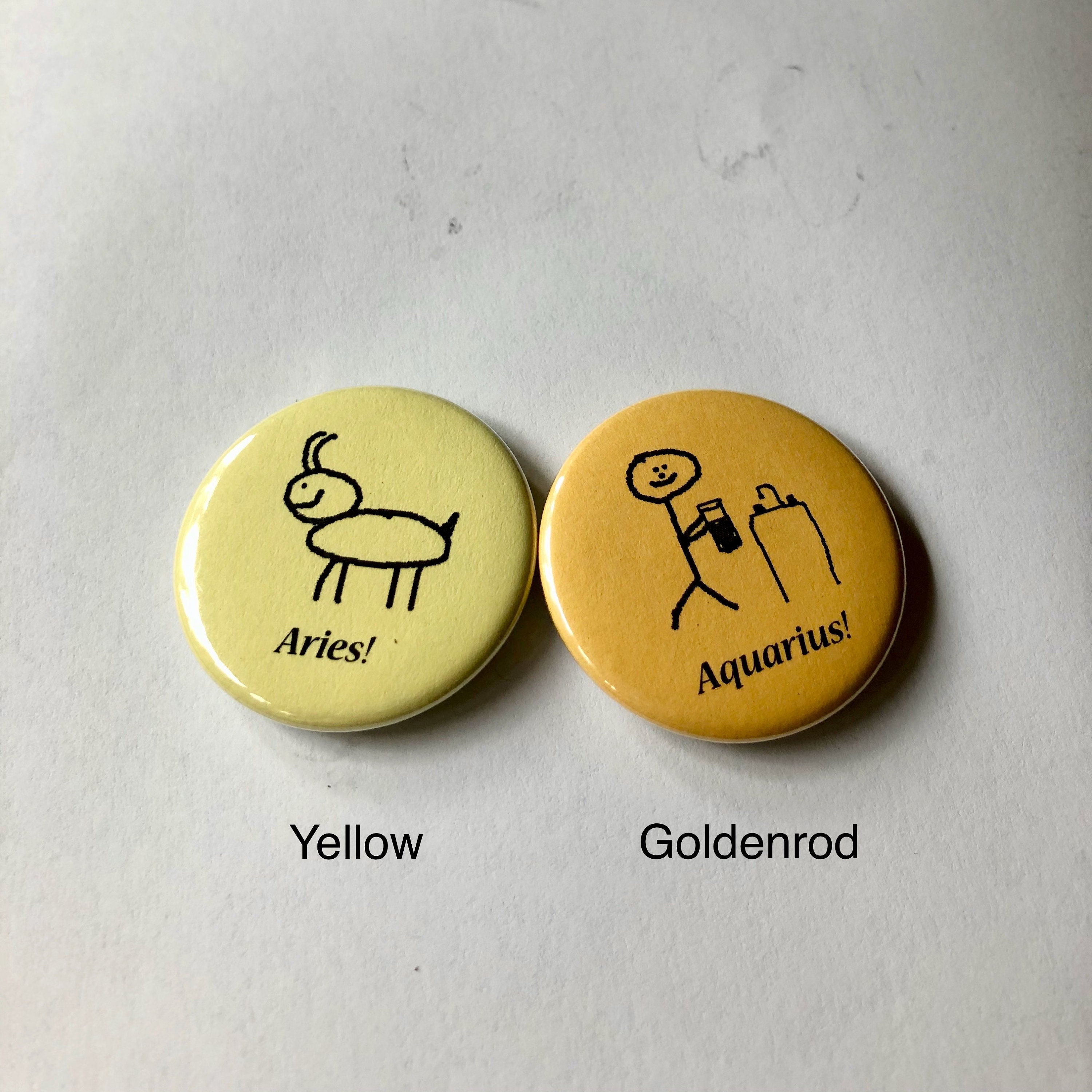 Zodiac/astrology Buttons/pins and Magnets | Etsy