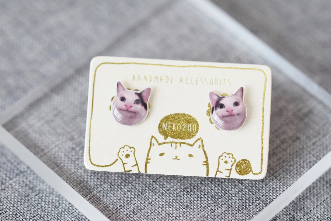 Ollie the Polite Cat - MEME Earrings - Funny Earrings - Tiktok ...